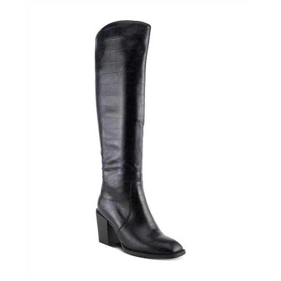Azura | Shoes | New Azura Womens Bestilmihart Heel Boot In Black Croc ...